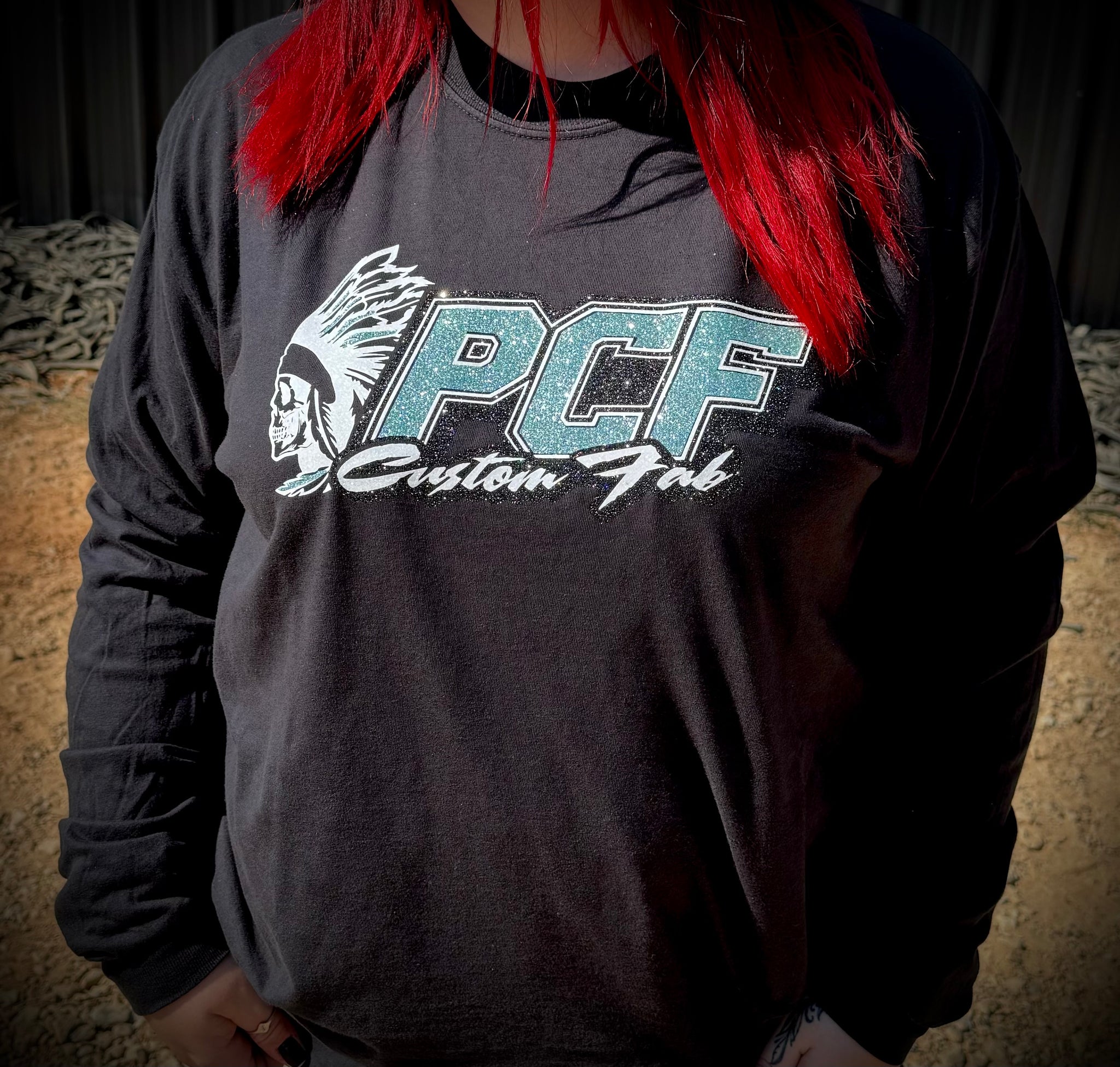 PCF LONG SLEEVE GLITTER T-SHIRTS – POCKET CHANGE FAB